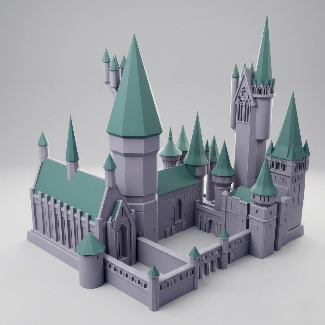 Magic Castle STL for 3D Print, Wizard Dollhouse STL Printing Model ...