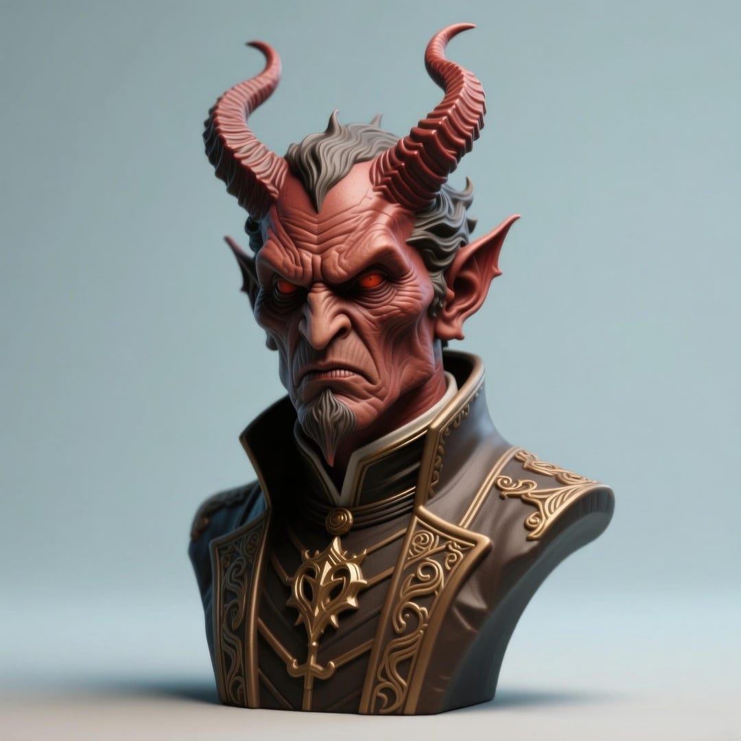 Devil Bust STL for 3D Print, Hell Statue STL Printing Model - Etsy