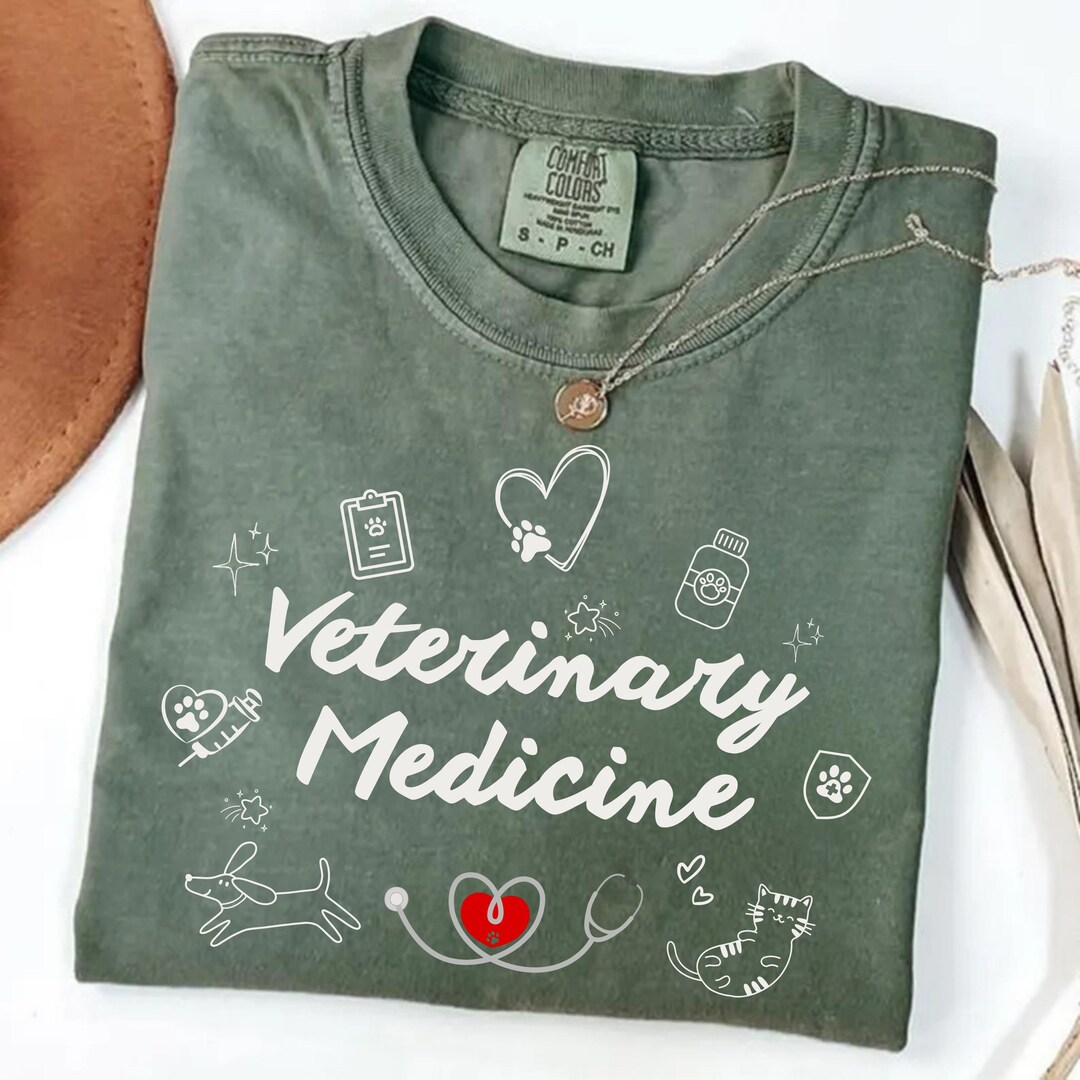 Veterinary Medicine Comfort Colors Shirt: Vet Tech, Vet Student Gift - Etsy