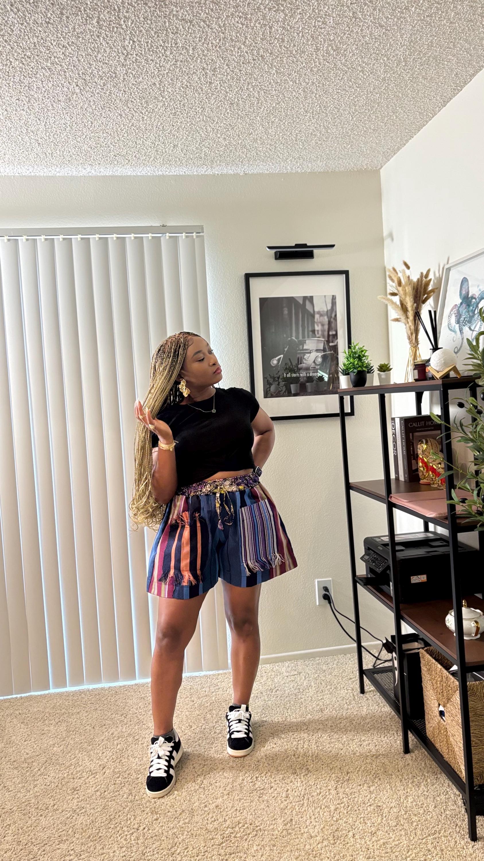 Aso Oke African Print Shorts: High Waist, Relaxed Fit (size 10-16) - Etsy
