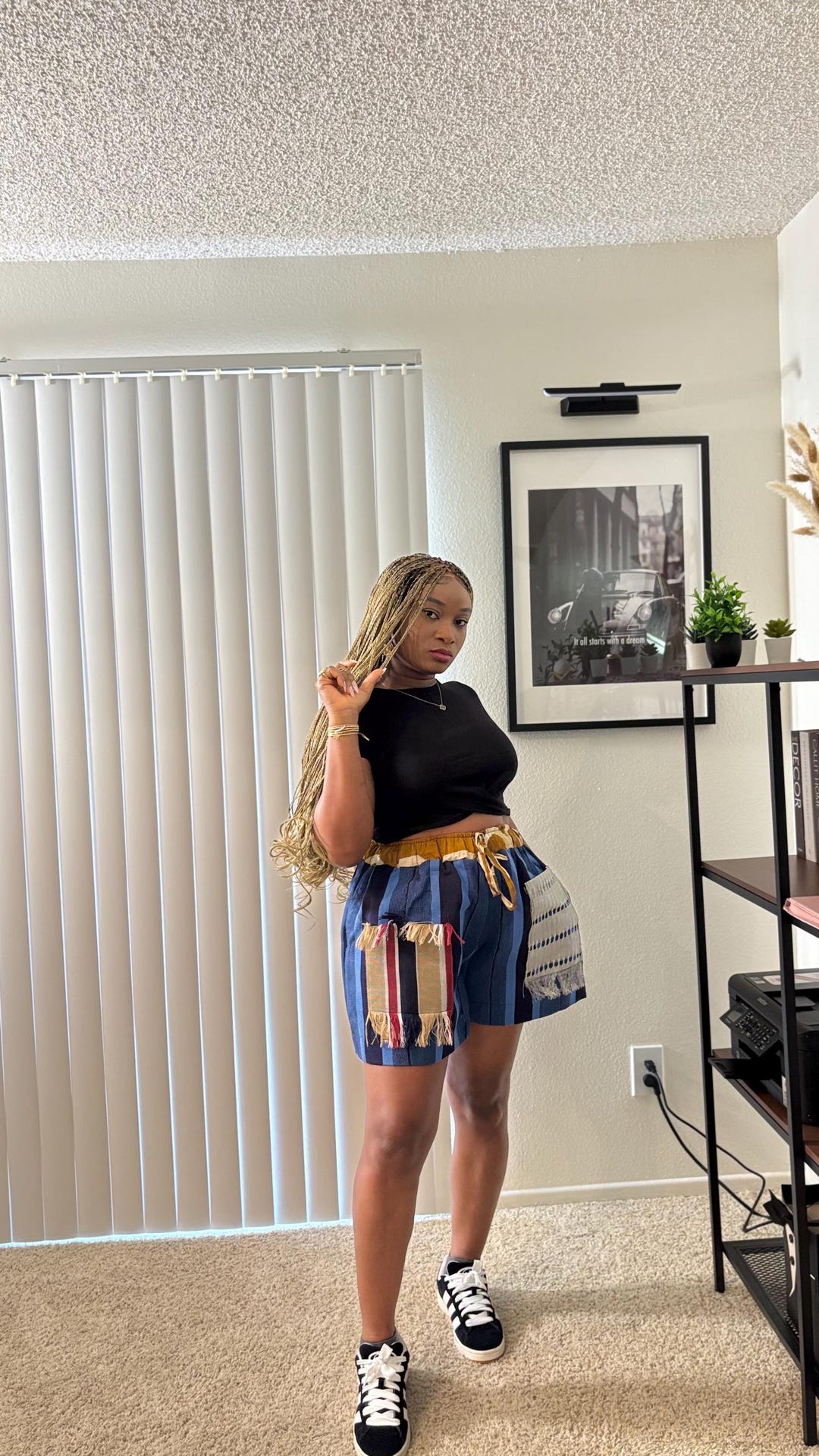 Aso Oke African Print Shorts: High Waist, Relaxed Fit (size 10-16) - Etsy