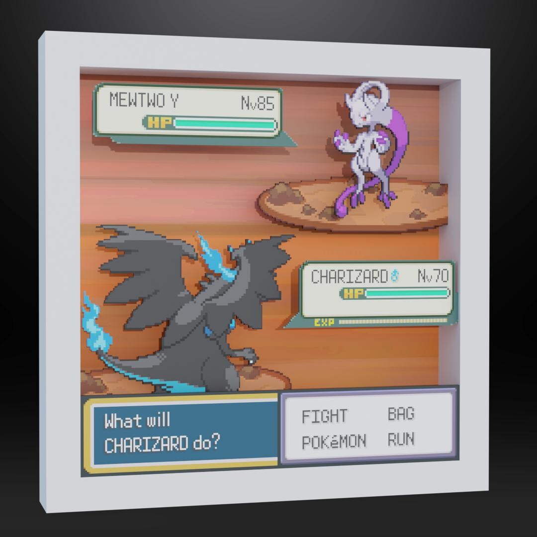 Pokémon Epic Battle Chart: Charizard Vs Mewtwo Y - Etsy