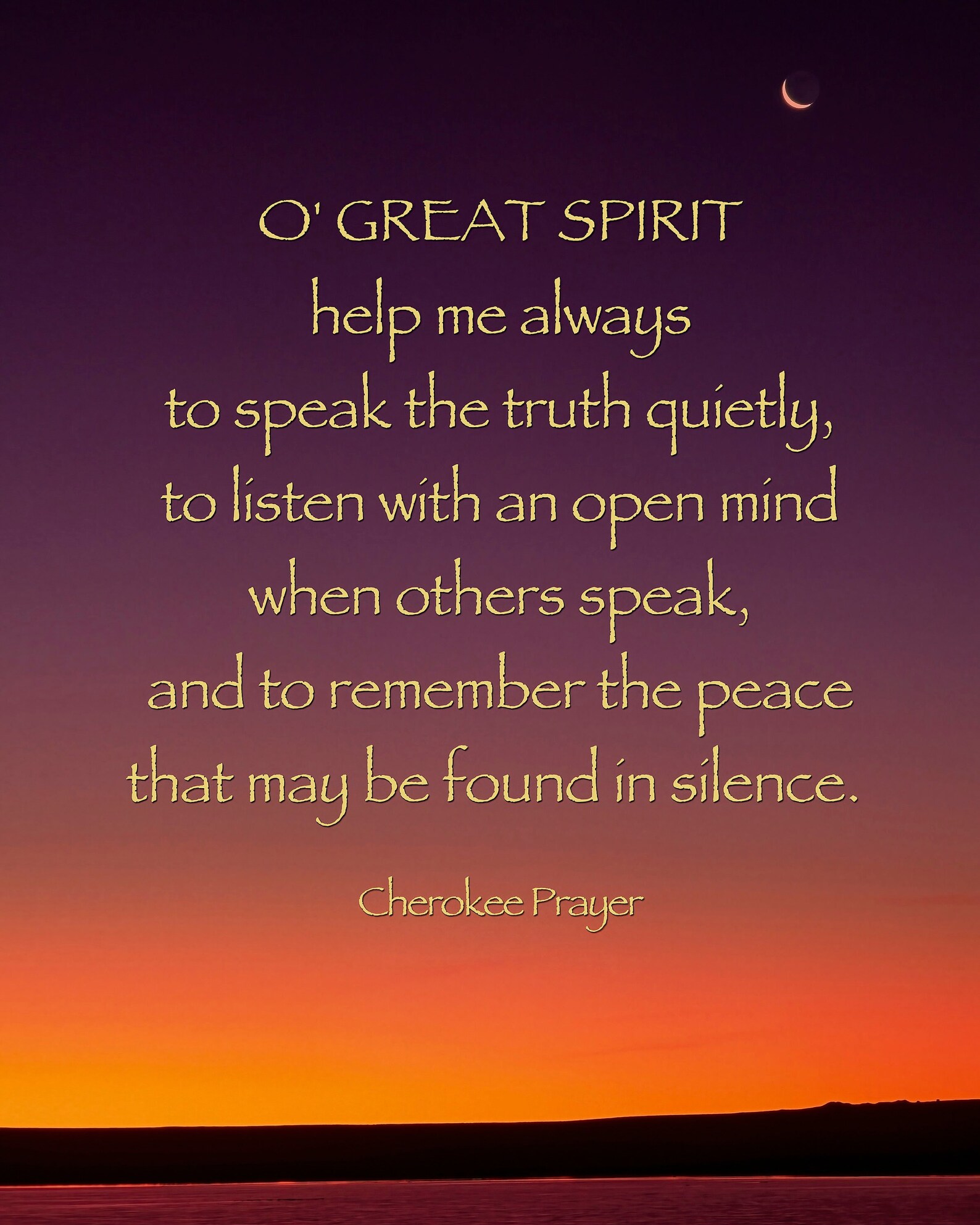 Cherokee Prayer Inspirational Image (digital) - Etsy