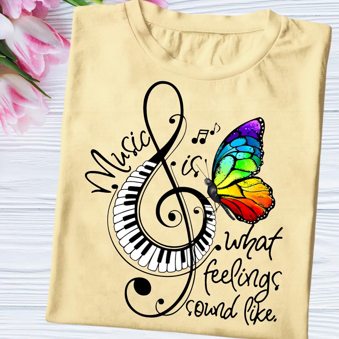 Rainbow Butterfly Music PNG: Inspirational Treble Clef Clipart (digital ...