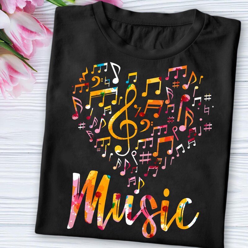 Music Note Heart - Etsy