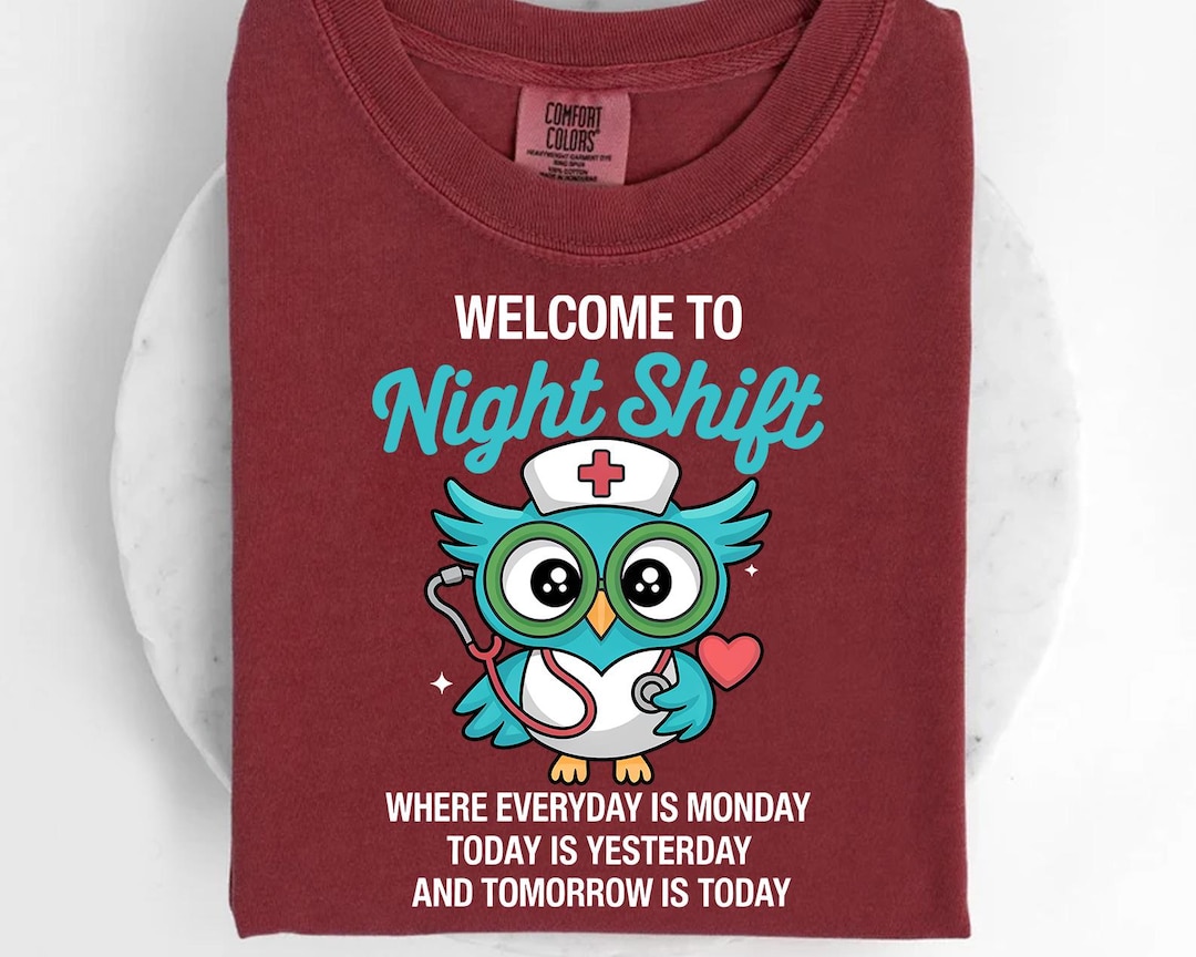 Funny Night Shift Nurse Owl Tee, Medical Humor Gift - Etsy