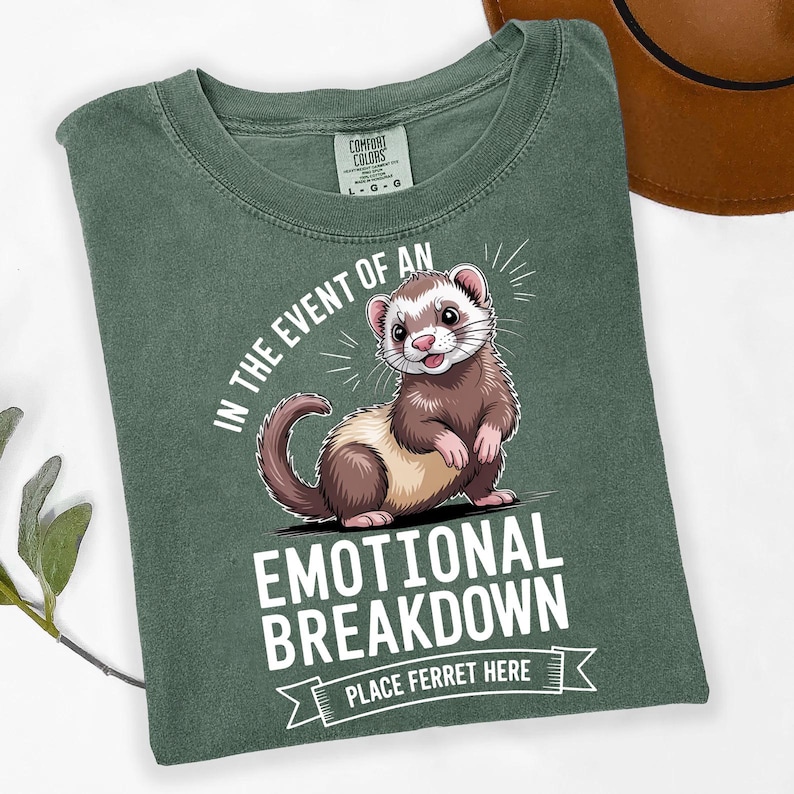 Funny Ferret Comfort Colors Shirt – Emotional Support Animal Tee - Etsy