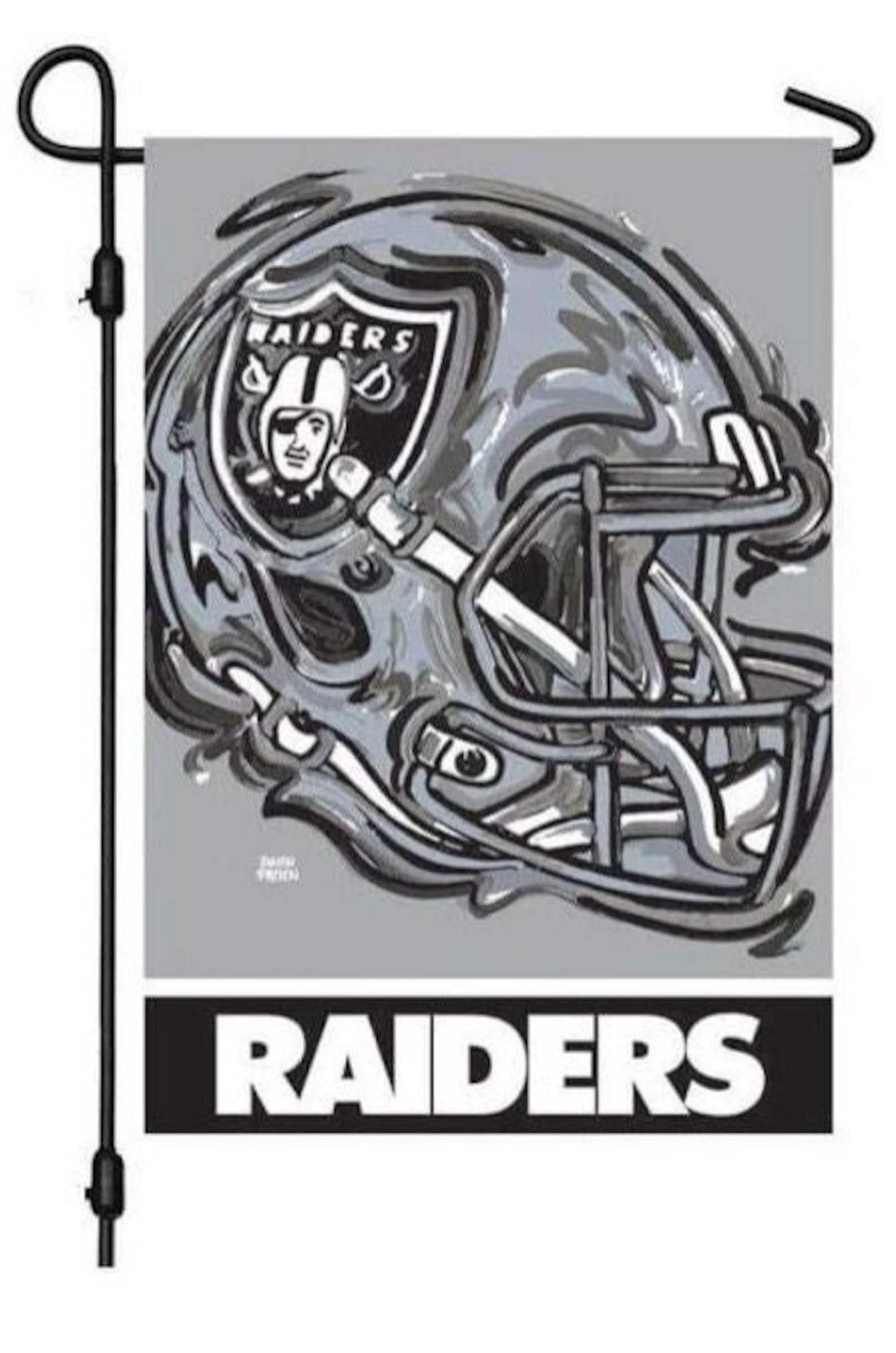 Las Vegas Raiders Garden Flag 12x18 Created by Storm Striker Art by ...
