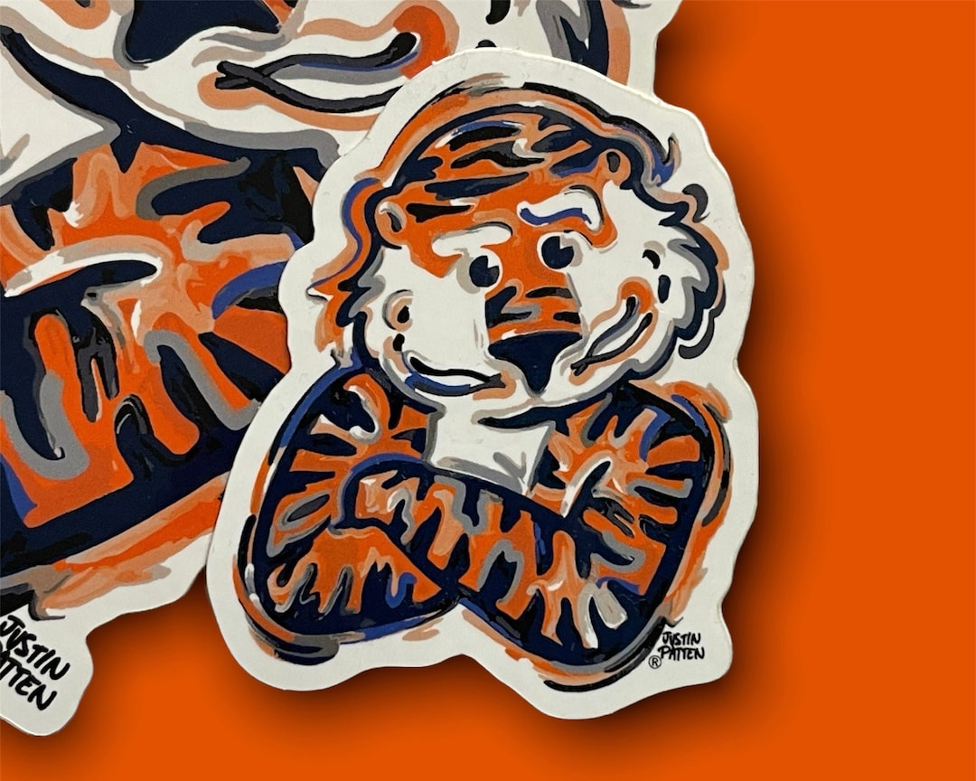 Auburn University Aubie Mini Vinyl Sticker by Justin Patten (storm ...