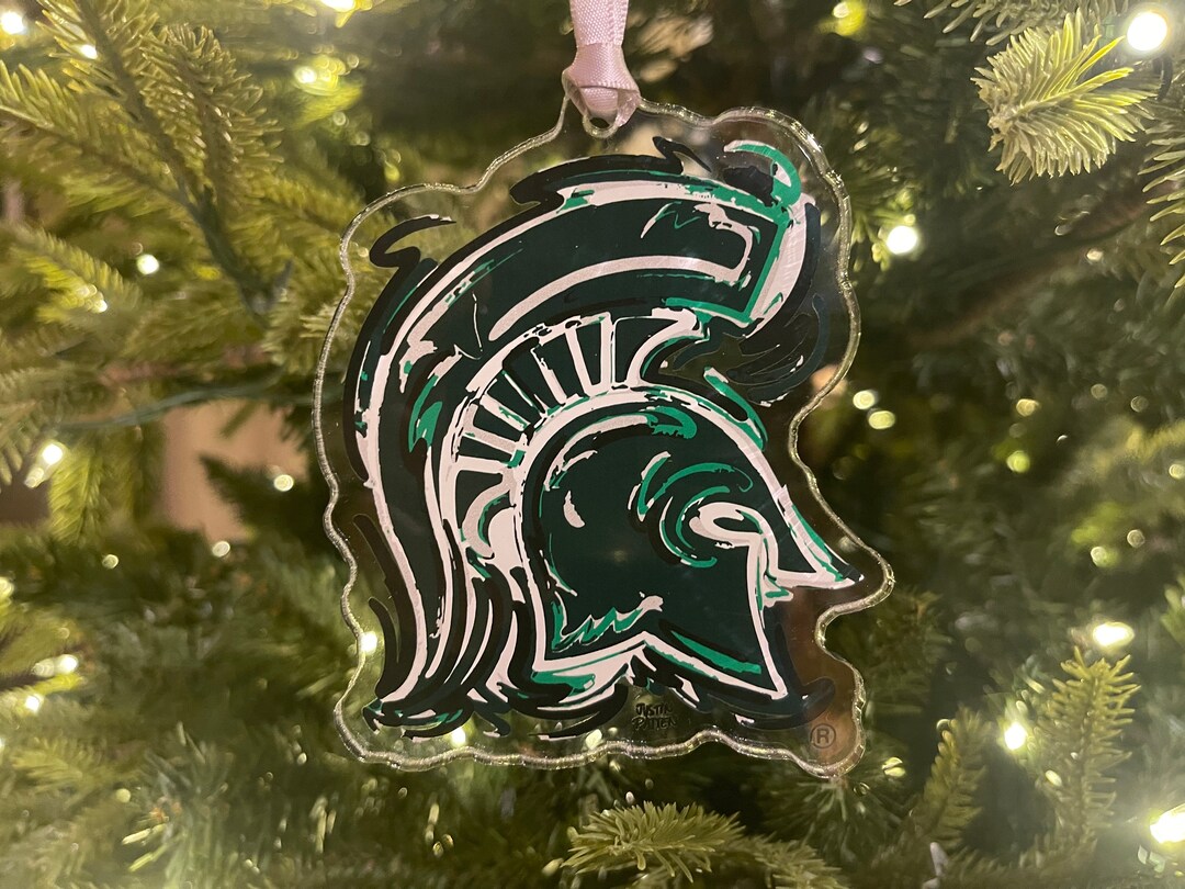 Michigan State University Spartan Helmet Ornament by Justin Patten ...