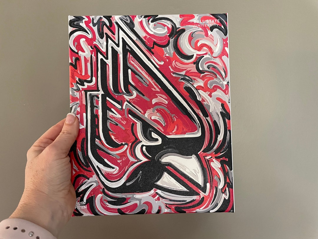 Ball State University 8" X 10" Cardinal Wrapped Canvas Print by Justin ...