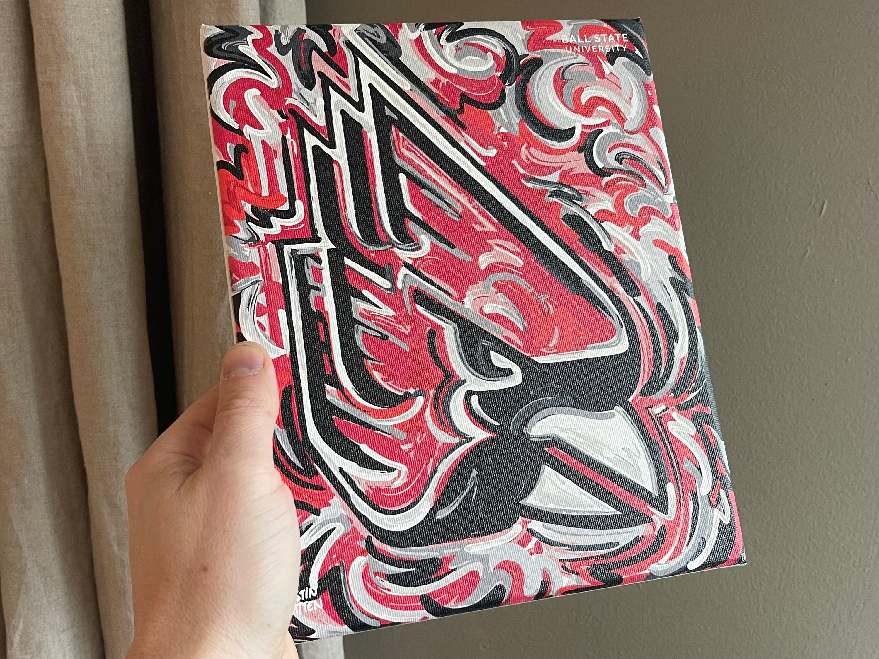 Ball State University 8" X 10" Cardinal Wrapped Canvas Print by Justin ...