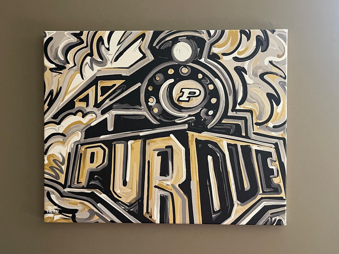 Purdue University 20" X 16" Vintage Boilermaker Special Wrapped Canvas ...
