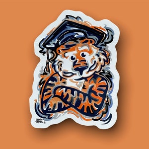 Auburn University Graduation Aubie Vinyl Sticker by Justin Patten - Etsy