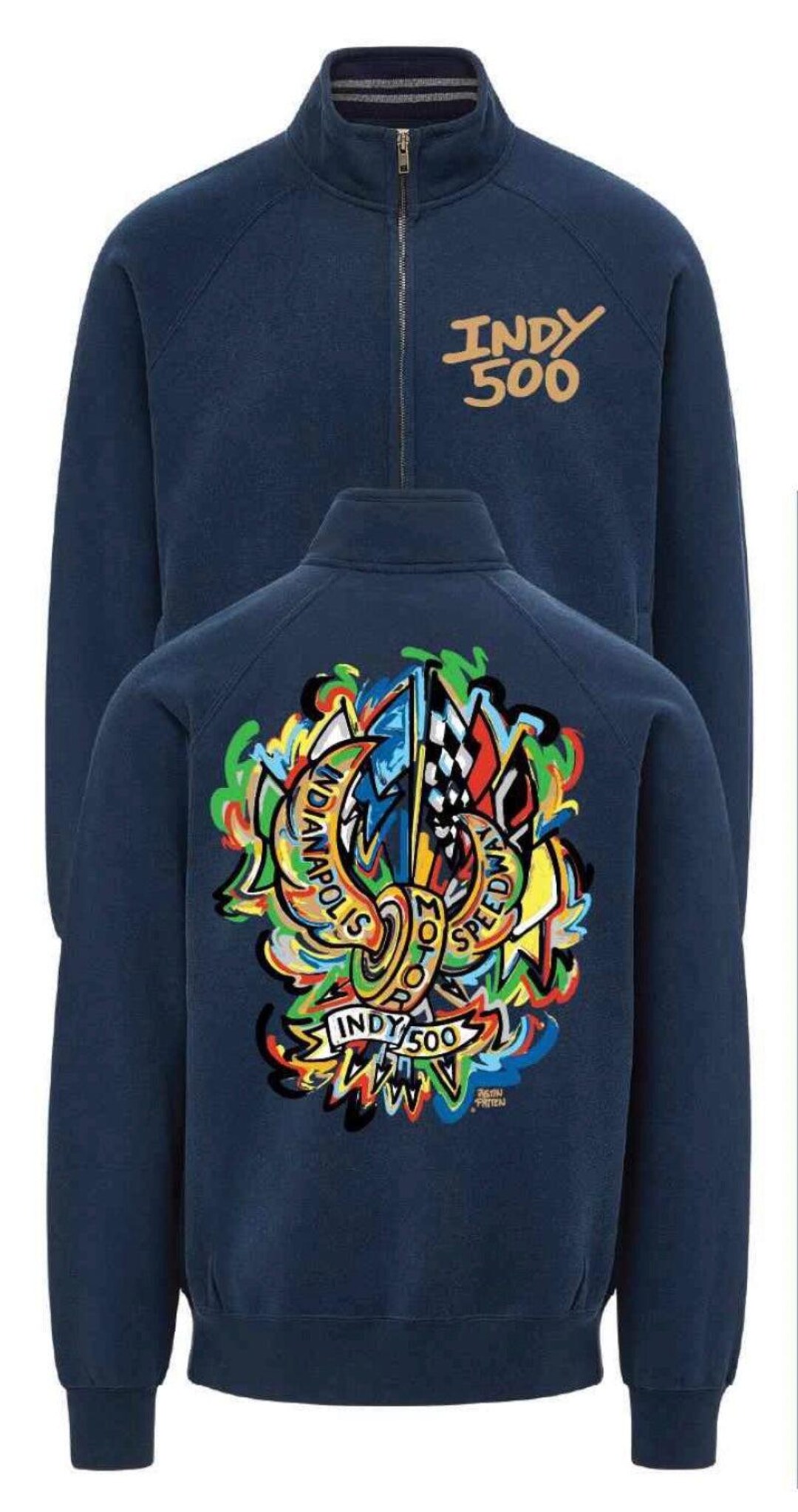 Indianapolis Motor Speedway Motion Wing and Wheel Zip up Fleece Jacket ...