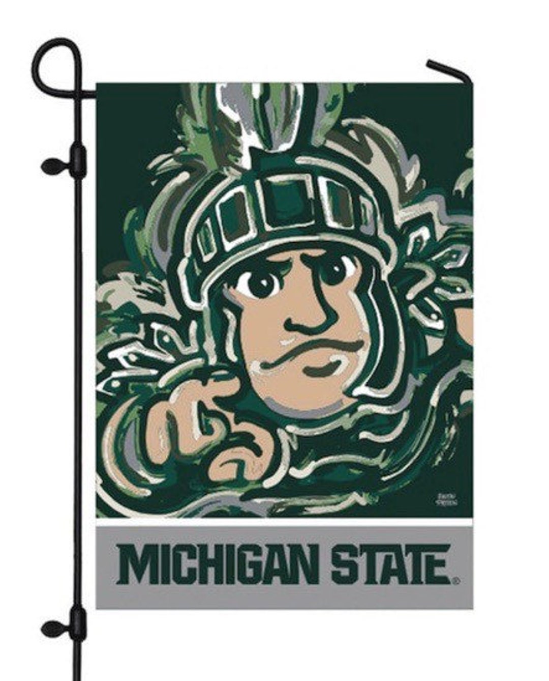 Garden Flag Michigan State Storm Striker Art by Justin Patten Michigan ...