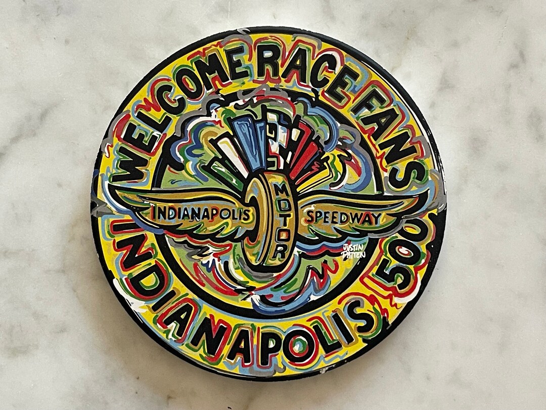 Indianapolis Motor Speedway Welcome Race Fans Stone Coaster by Justin ...