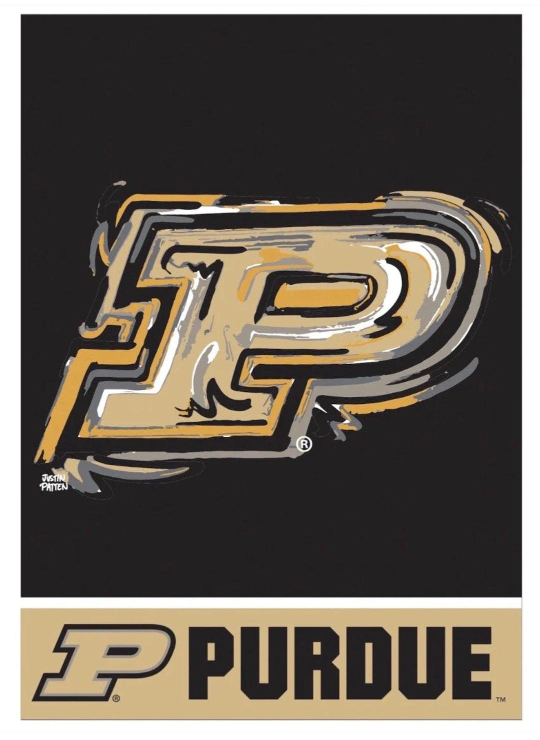 Purdue University House Flag 29 X 43 by Justin Patten storm Striker Art ...