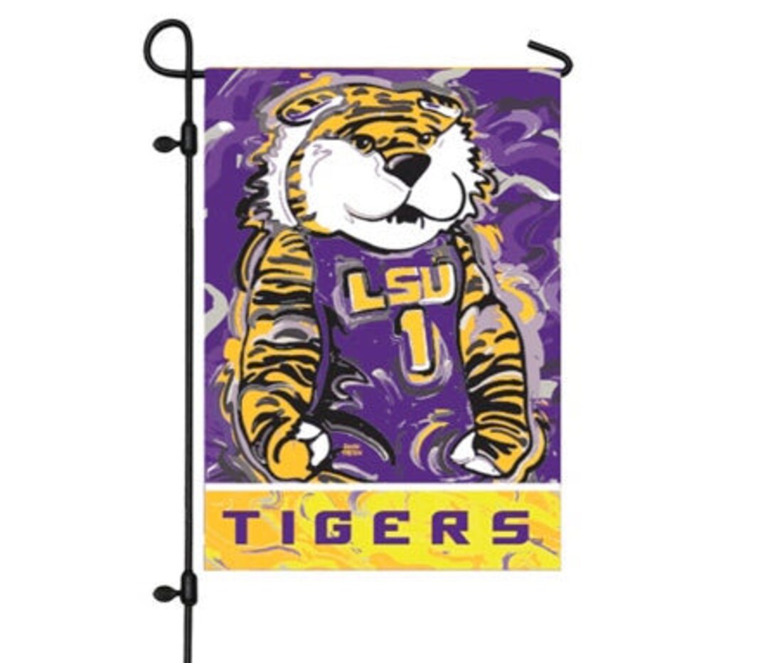 LSU Mascot Garden Flag 12" X 18" by Justin Patten - Etsy
