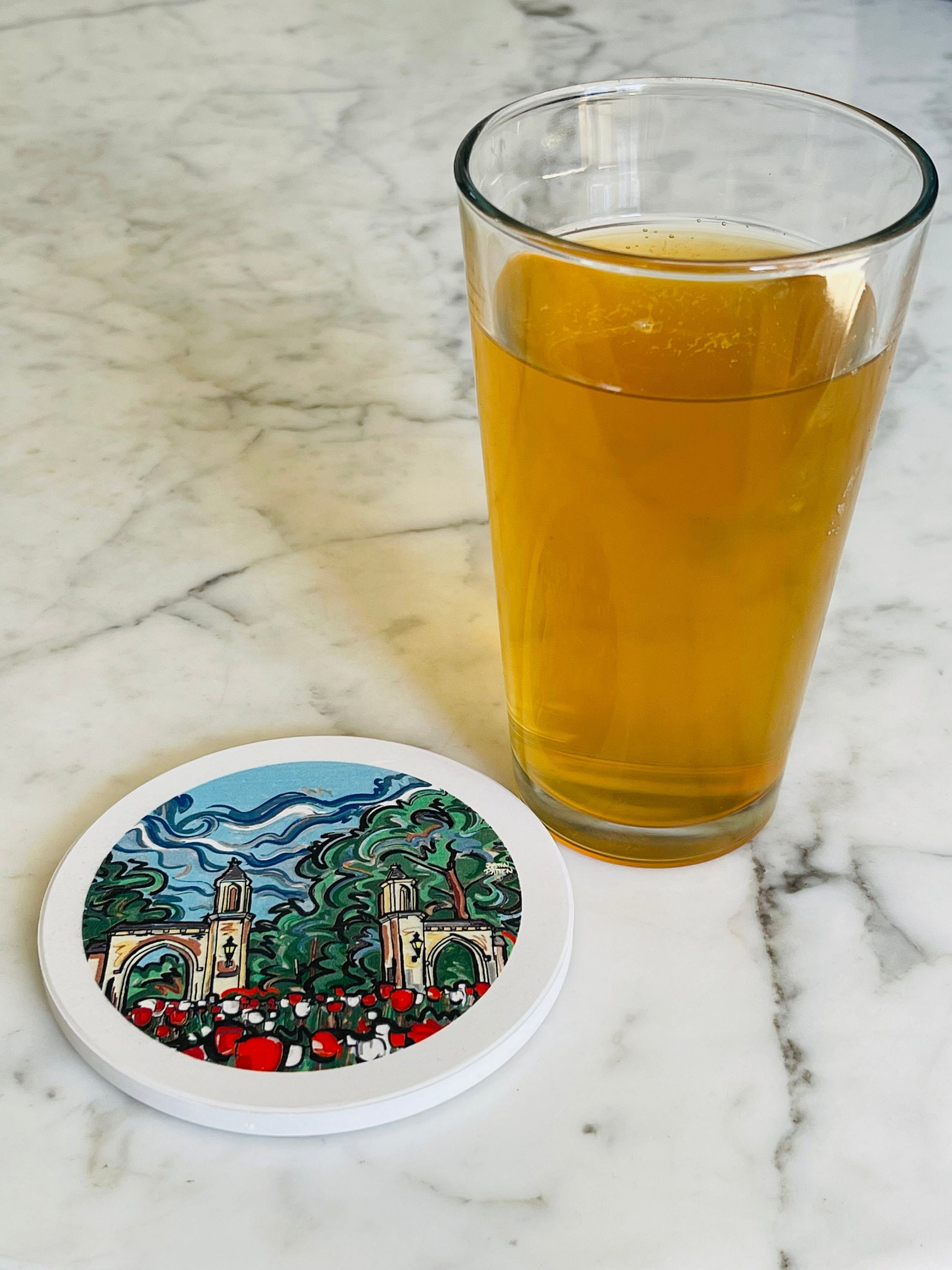 Indiana University Sample Gates Stone Coaster by Justin Patten - Etsy