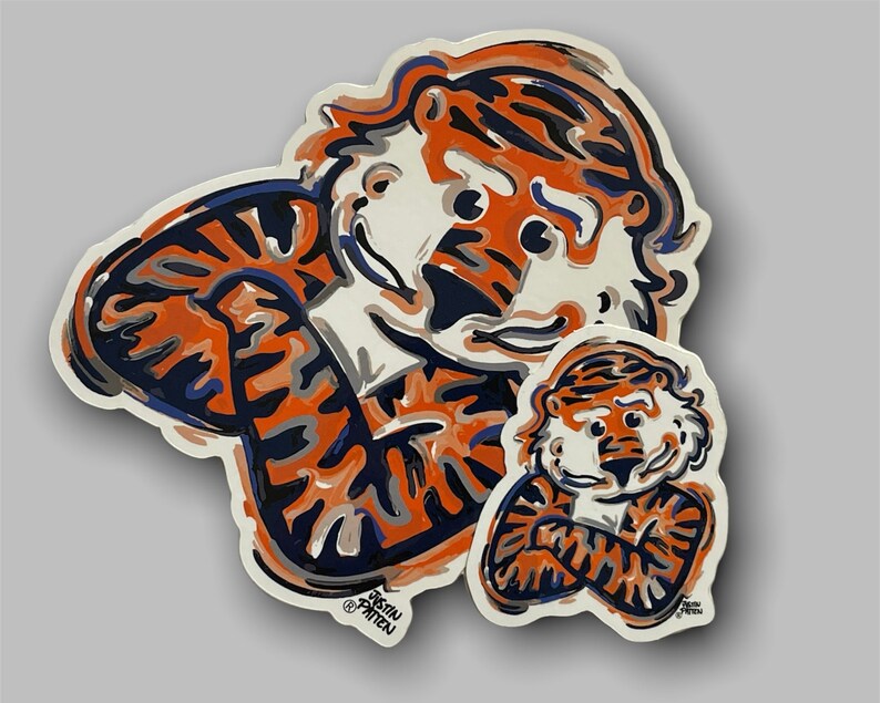 Auburn University Aubie Mini Vinyl Sticker by Justin Patten (storm ...