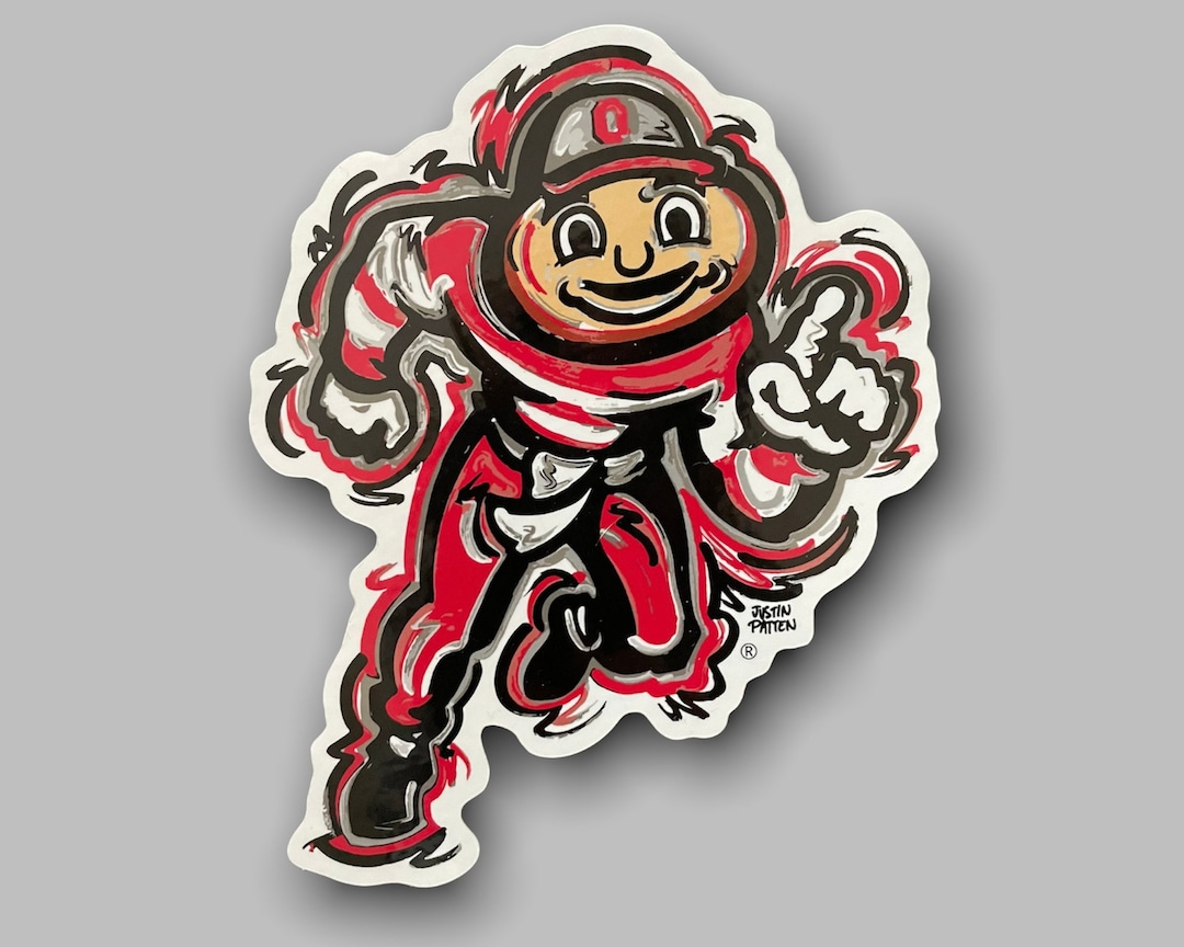 The Ohio State University #1 Brutus Sticker by Justin Patten (storm ...