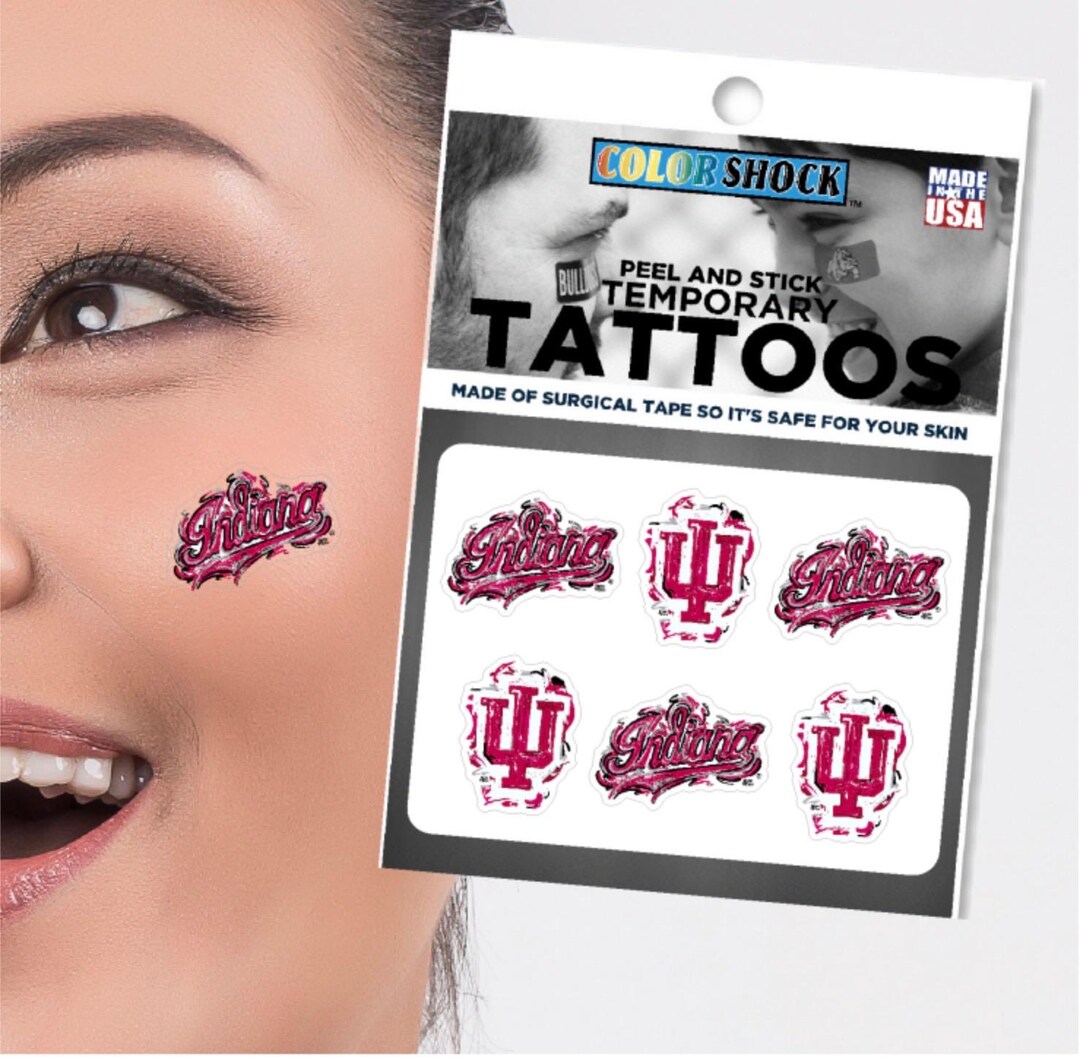 Indiana University Script Body Cal Sticker by Justin Patten (face ...