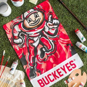 Ohio State University Mascot Garden Flag by Justin Patten (storm ...