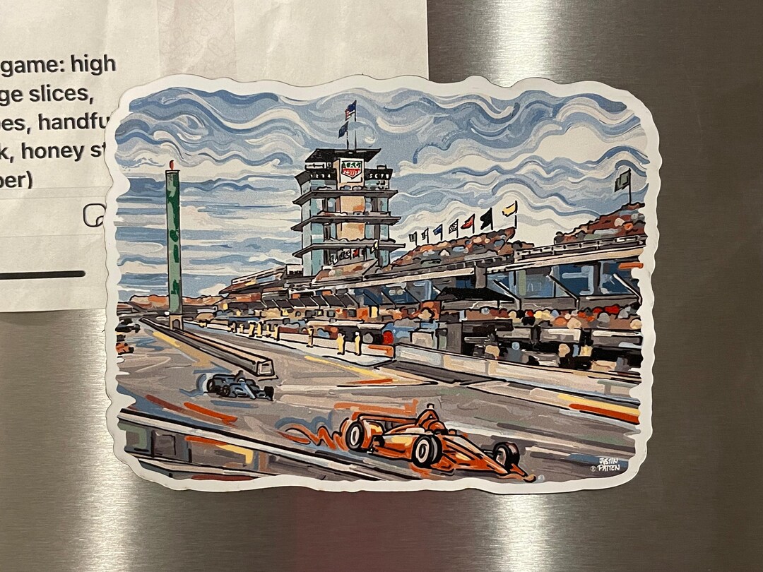 Indianapolis Motor Speedway Straightaway Magnet by Justin Patten (storm ...