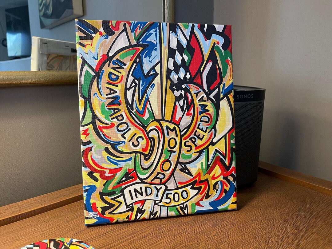 Indianapolis Motor Speedway 8"x10" Motion Wing and Wheel Wrapped Canvas ...