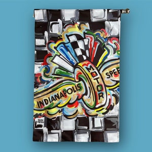 Indianapolis Motor Speedway Wing and Wheel House Flag by Justin Patten ...