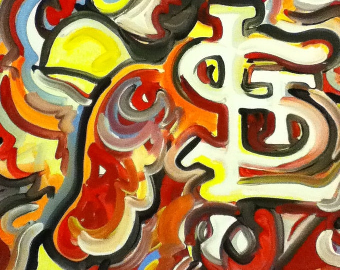 St Louis Cardinals Painting by Justin Patten Sports Art - Etsy