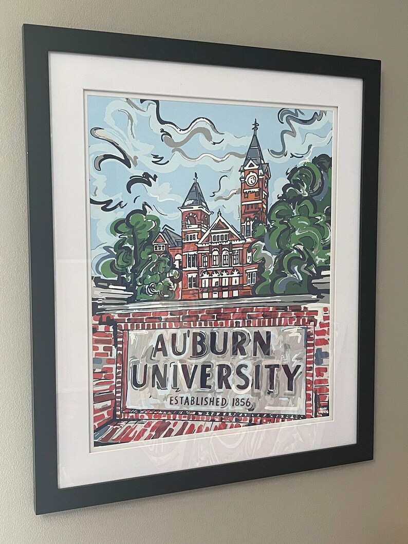 Auburn University 16 X20 Samford Hall Print by - Etsy