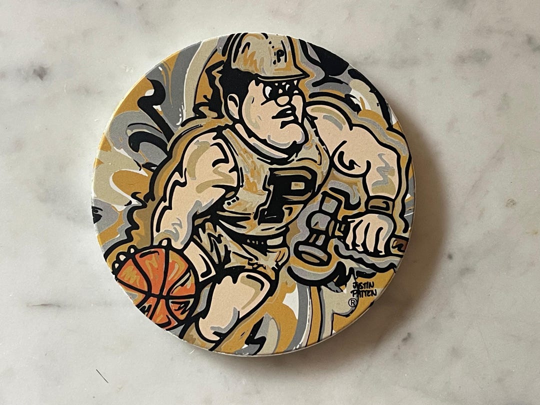 Purdue Basketball Pete Stone Coaster by Justin (storm Striker Art ...