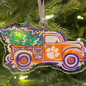 Clemson University Christmas Truck Ornament by Justin Patten (storm ...