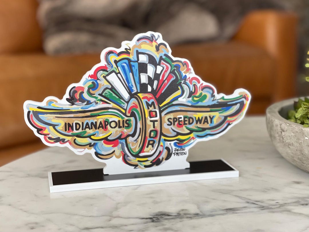Indianapolis Motor Speedway Wing and Wheel Standee by Justin Patten (store Striker Art, Speedway ...