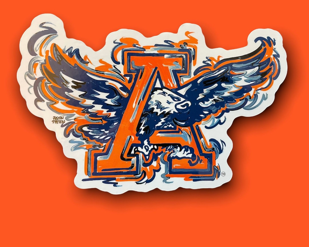 Auburn University Eagle Sticker by Justin Patten (vinyl Sticker, 6"x4 ...