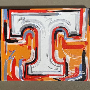 University of Tennessee 10" X 8" Power T Wrapped Canvas Print by Justin ...