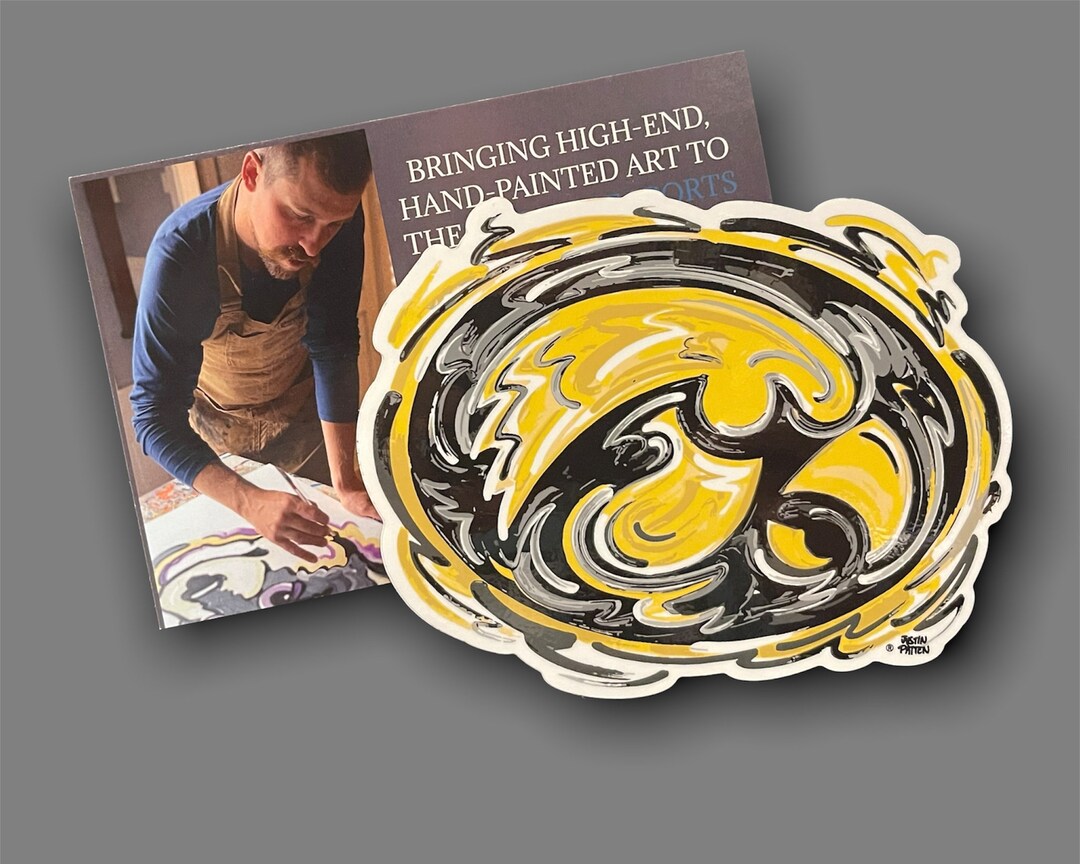 University of Iowa, Tiger Hawk, Large Magnet, 6"x4", by Justin Patten ...