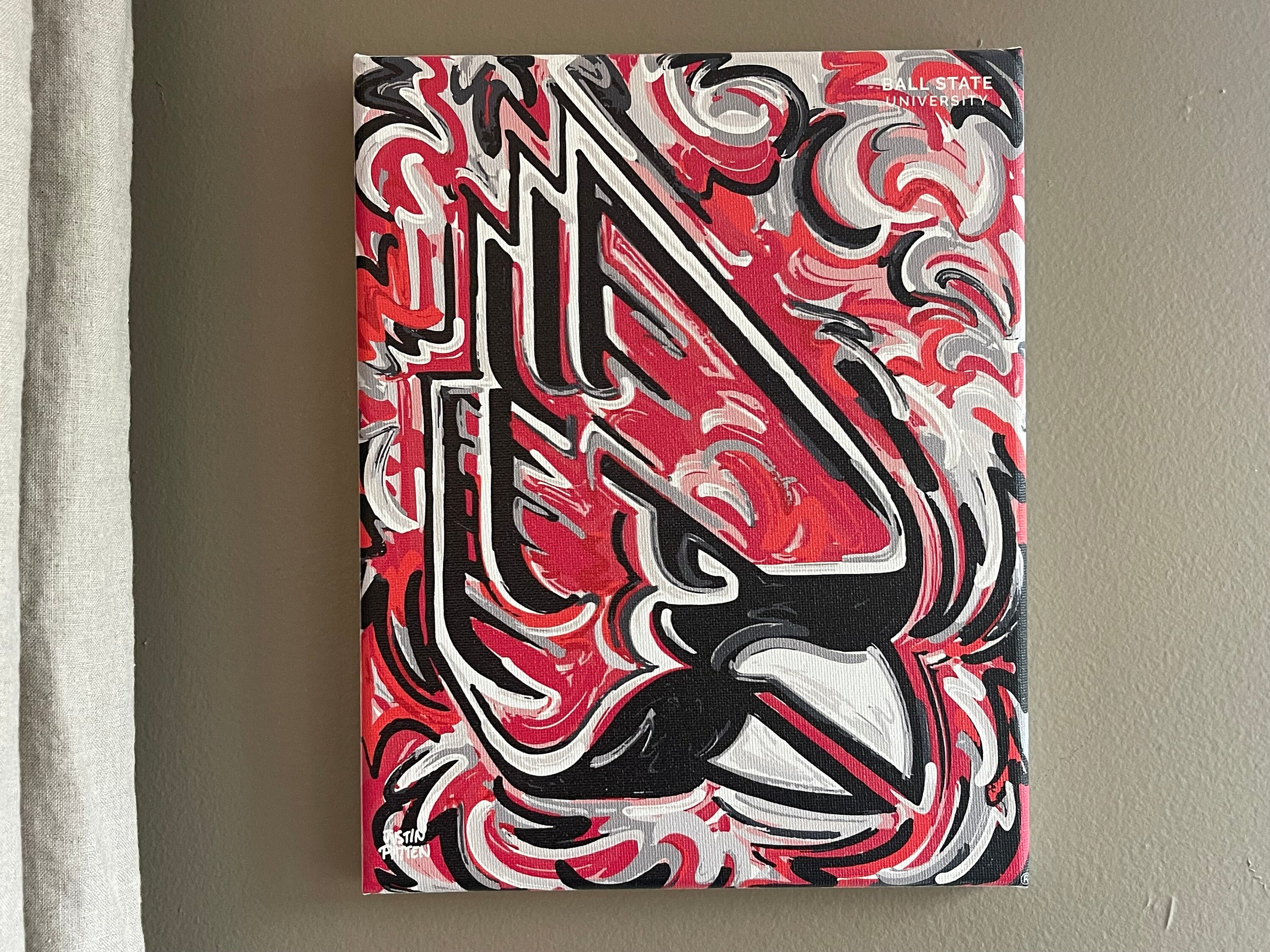Ball State University 8" X 10" Cardinal Wrapped Canvas Print by Justin ...