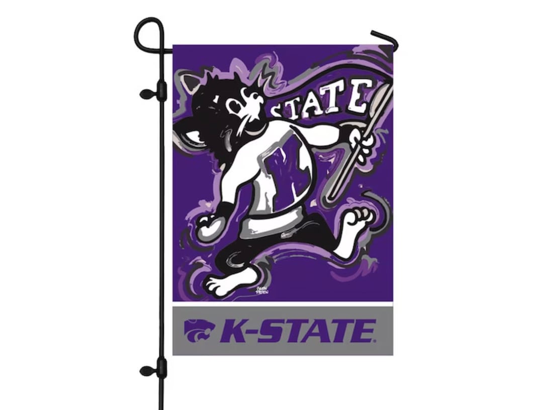Kansas State University Vintage Logo Garden Flag 12" X 18" by Justin ...