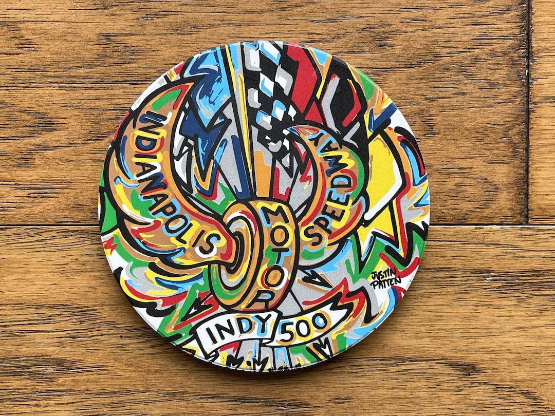 Indianapolis Motor Speedway Motion Wing and Wheel Stone Coaster by ...