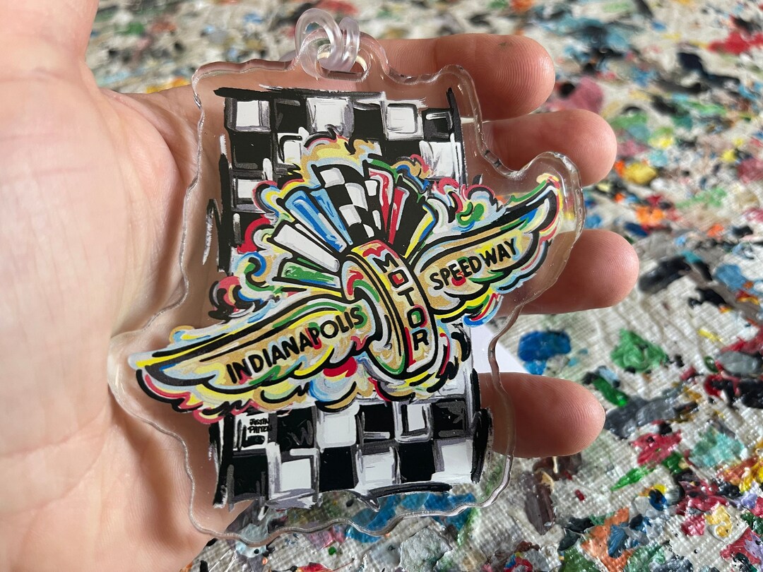 Indianapolis Motor Speedway Wing and Wheel Bag Tag by Justin Patten ...