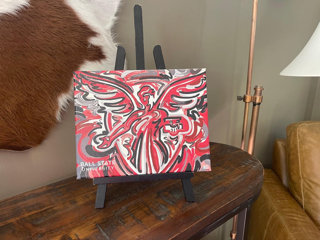 Ball State University 8" X 10" Benny Wrapped Canvas Print by Justin ...