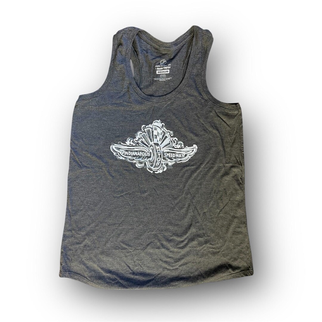 Indianapolis Motor Speedway Wing and Wheel Women's "smoke" Tank by ...