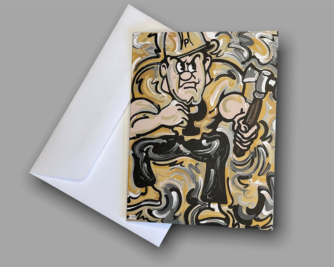 Purdue University Pete Note Card Set of 6 by Justin Patten (storm ...