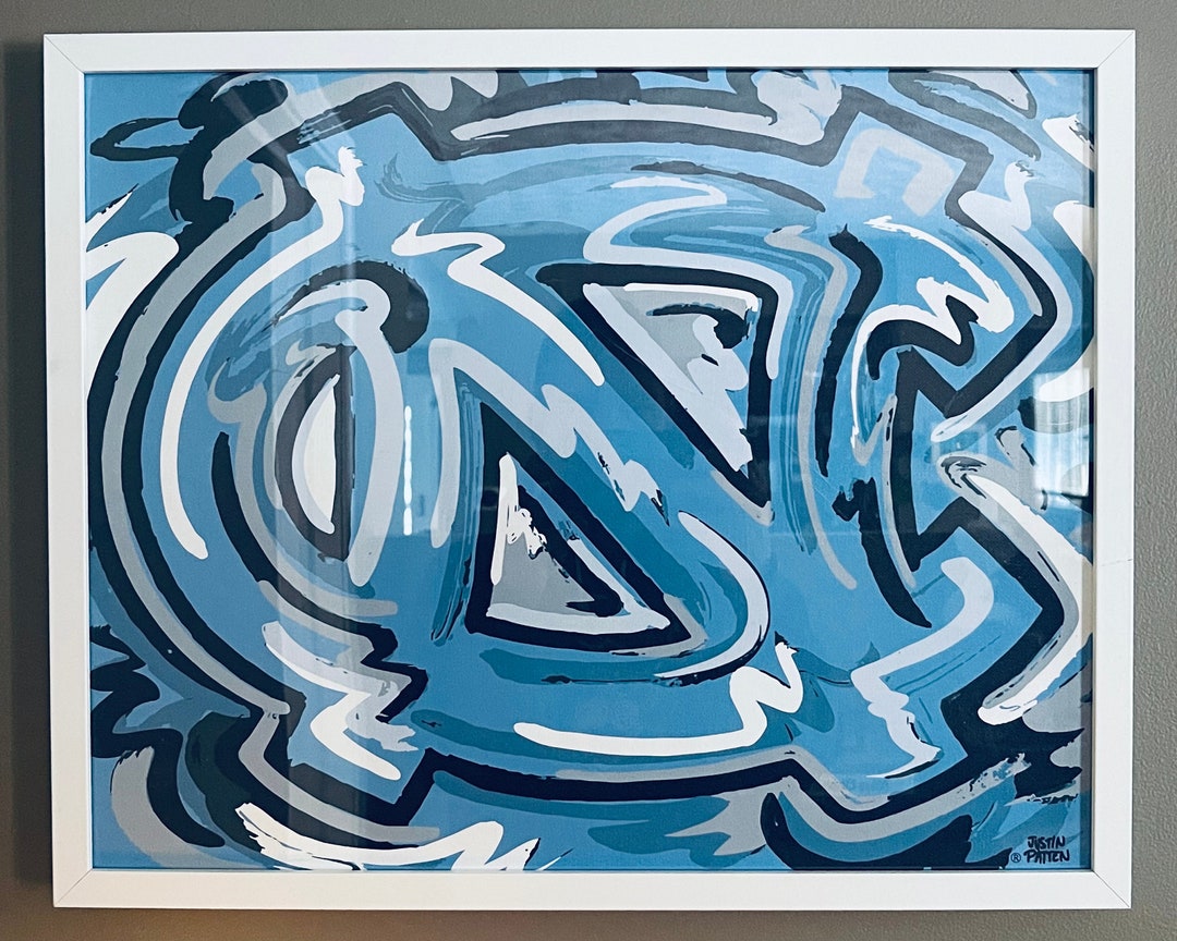 University of North Carolina 20” X 16” UNC Print by Justin Patten ...