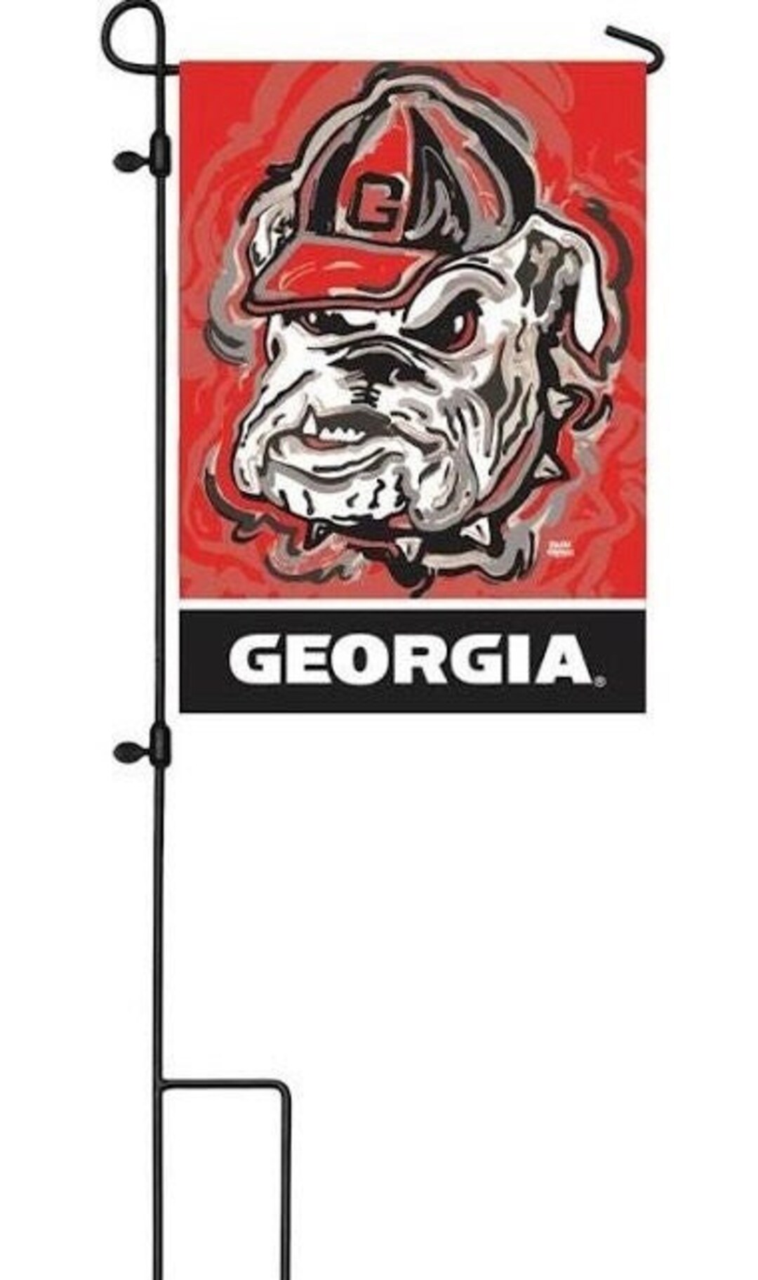 University of Georgia Garden Flag 12x18 Created by Storm Striker Art by ...
