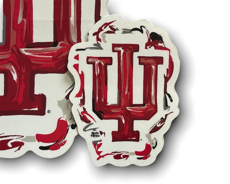Indiana University IU Trident Mini Vinyl Sticker by Justin Patten ...