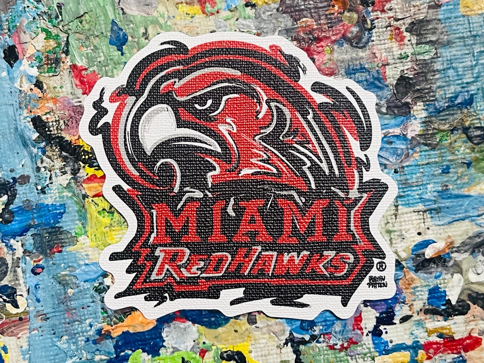 Miami University Redhawk Durable Sticker by Justin Patten (storm ...